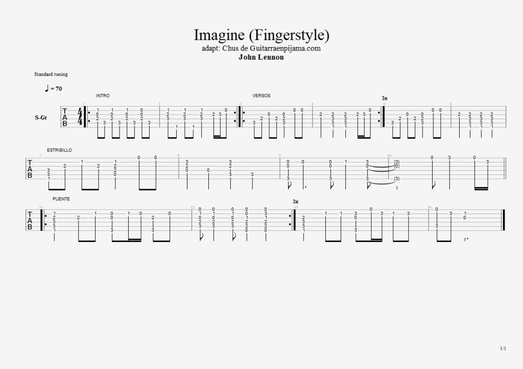 Imagine (Fingerstyle GUITAR)