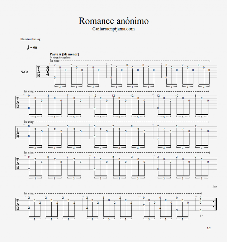 Romance anonimo GUITARRA 1